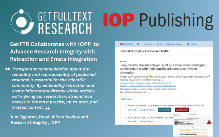 IOPP integrates GetFTR retraction and errata service to further improve ...